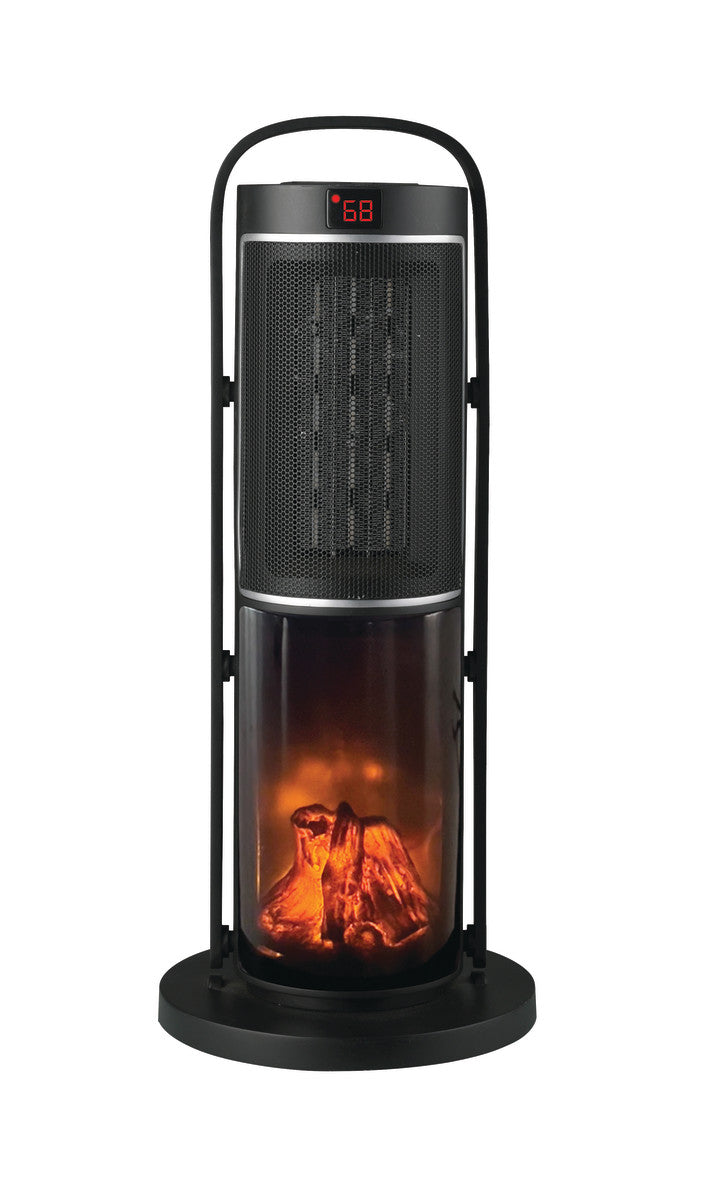 22” 1500/750W Oscillating PTC Tower Heater With Flame Effect — Vision ...